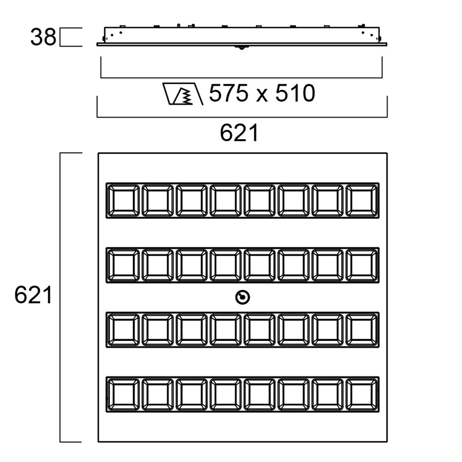 Optix Recessed 625x625 | Sylvania Lighting Solutions